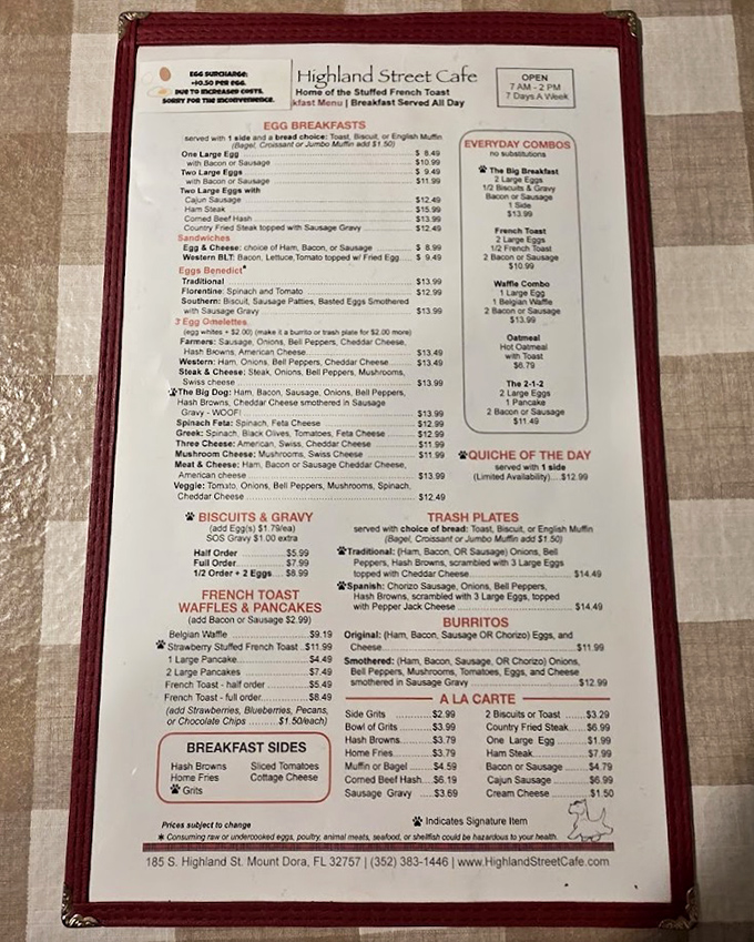 The menu reads like a love letter to breakfast classics. No molecular gastronomy here&mdash;just the promise of honest food that understands your soul.