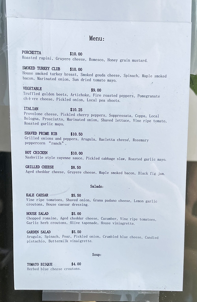 This isn't just a menu&mdash;it's a roadmap to sandwich nirvana. Each description promises a journey worth taking, no passport required.