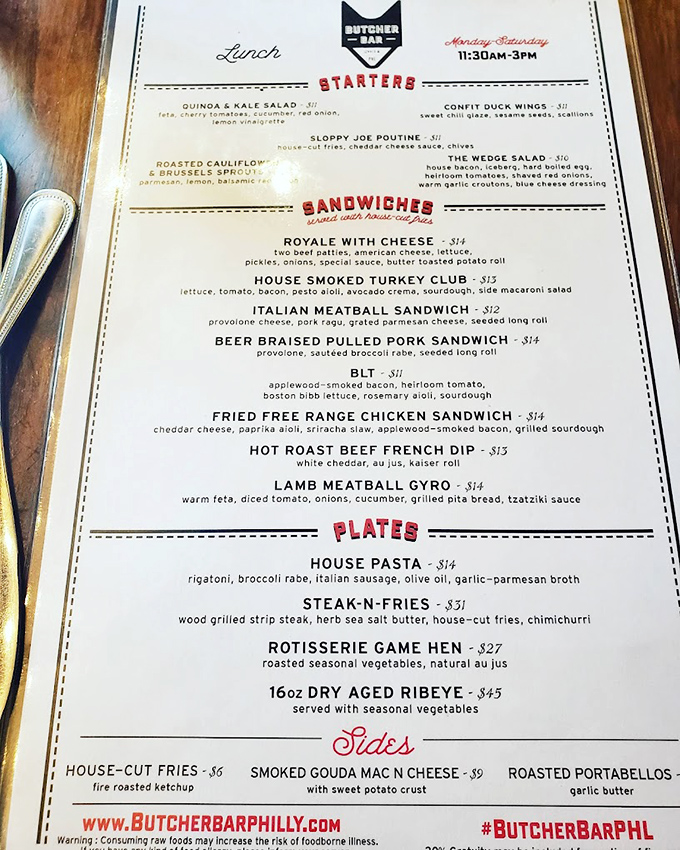 This menu isn't just a list of food&mdash;it's a declaration of intent. Each item promises a different path to satisfaction.