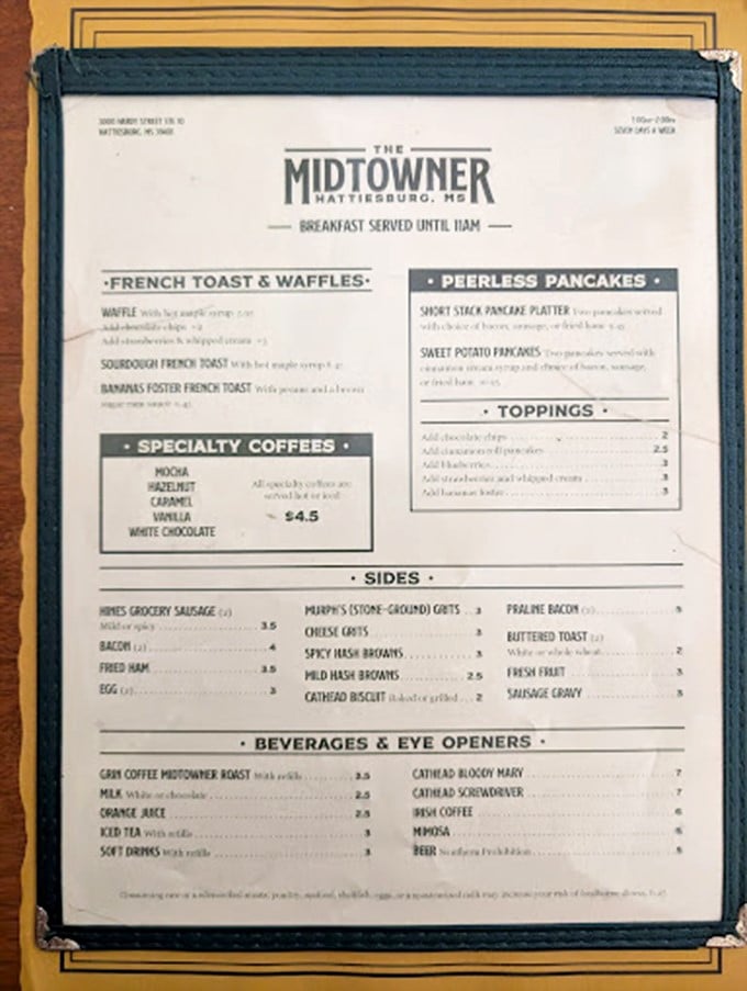 This menu isn't just a list of food&mdash;it's a roadmap to happiness. The "Eye Openers" section speaks to my soul on Monday mornings.