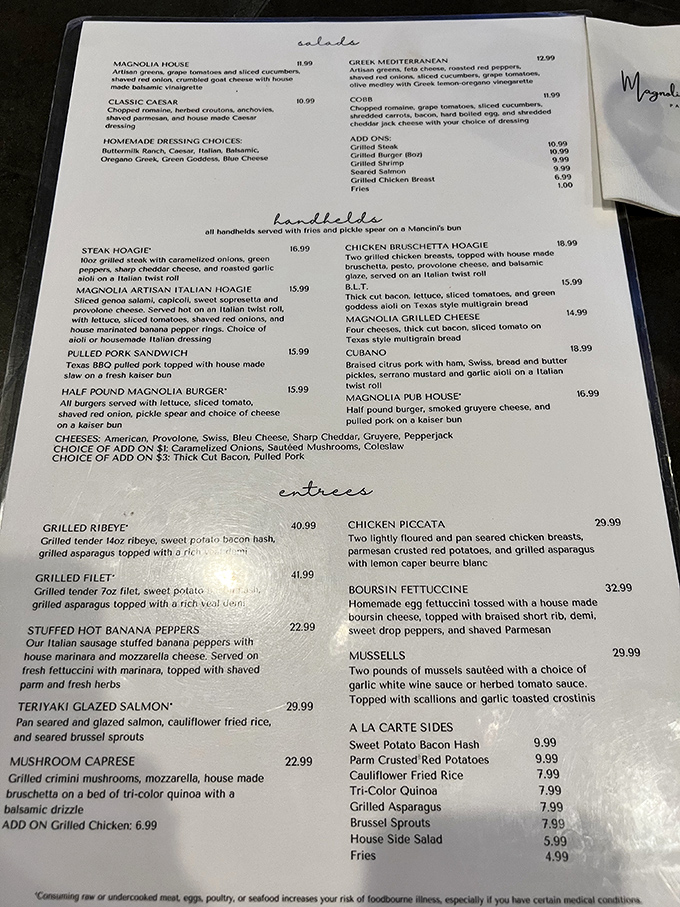 A menu that reads like a love letter to comfort food with an upscale twist&mdash;each description promising flavors worth crossing county lines for.