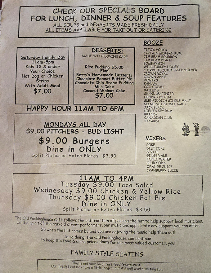 Their handwritten specials board reveals daily comfort food treasures that change with the seasons and chef's inspiration.