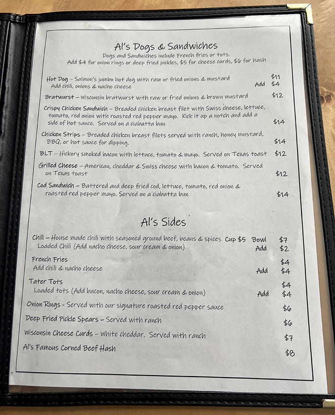 A menu that doesn't need fancy fonts or flowery descriptions. When you've perfected your craft, simplicity speaks volumes.