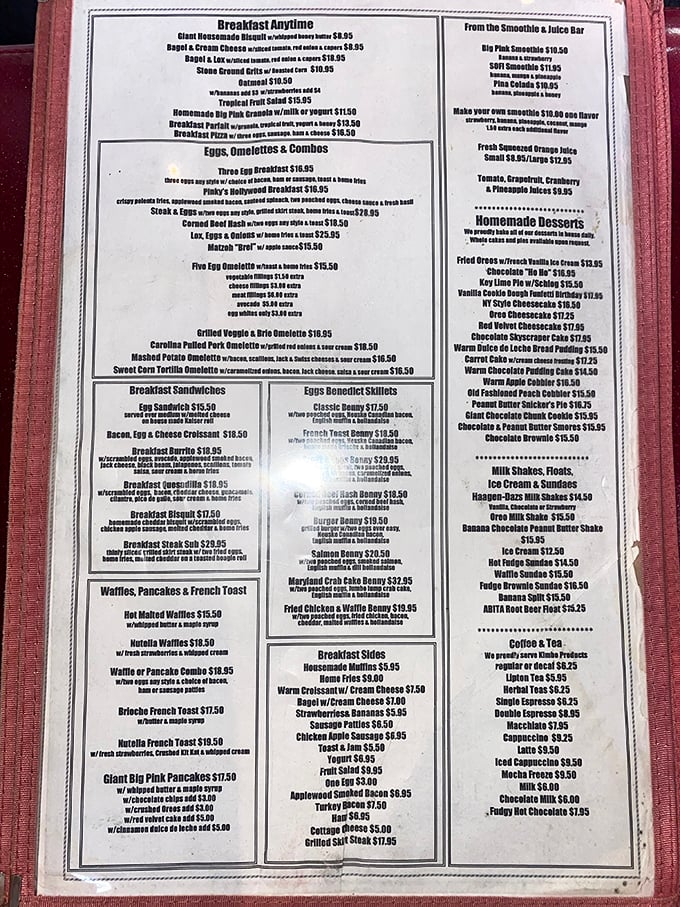 This menu isn't just extensive&mdash;it's practically a novella with a delicious plot twist on every line. Decision paralysis has never been so delightful.