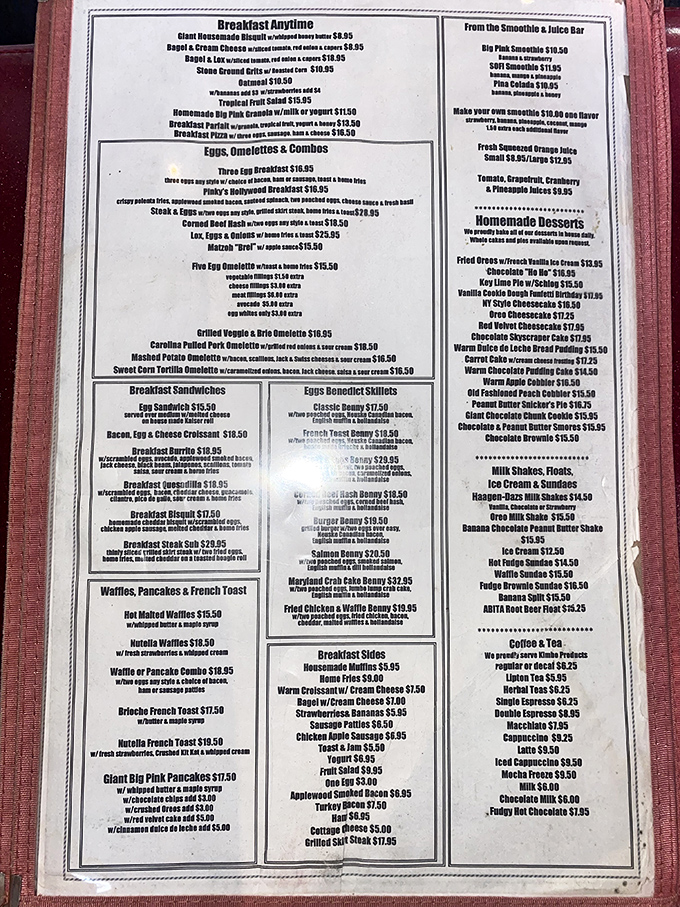 This menu isn't just extensive&mdash;it's practically a novella with a delicious plot twist on every line. Decision paralysis has never been so delightful.