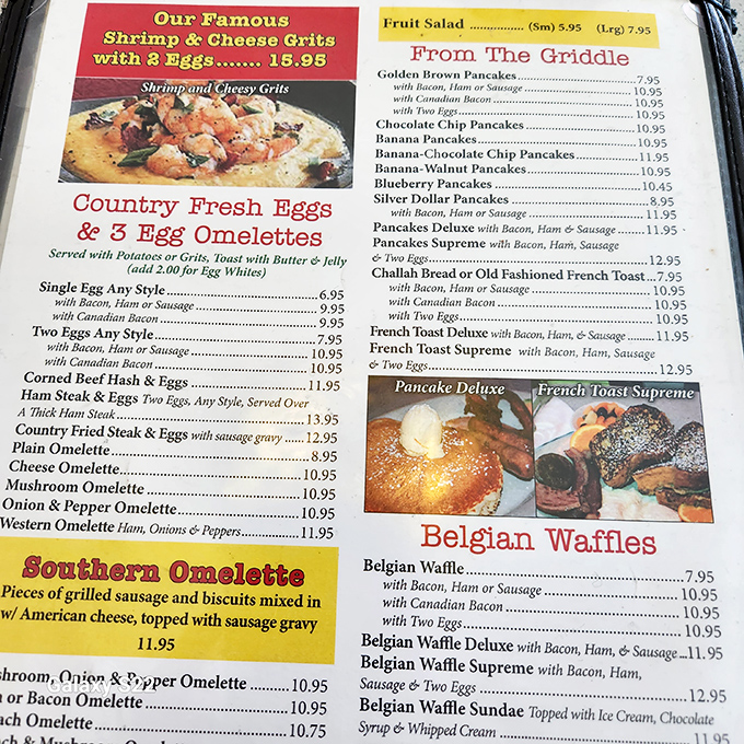 The menu reads like a love letter to breakfast classics &ndash; where decisions become existential crises and calories don't dare count themselves.