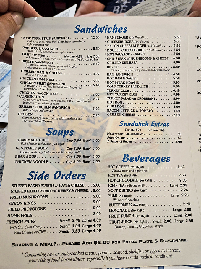 A menu that doesn't need fancy fonts or pretentious descriptions. Just straightforward comfort food that promises satisfaction without requiring a translator app.