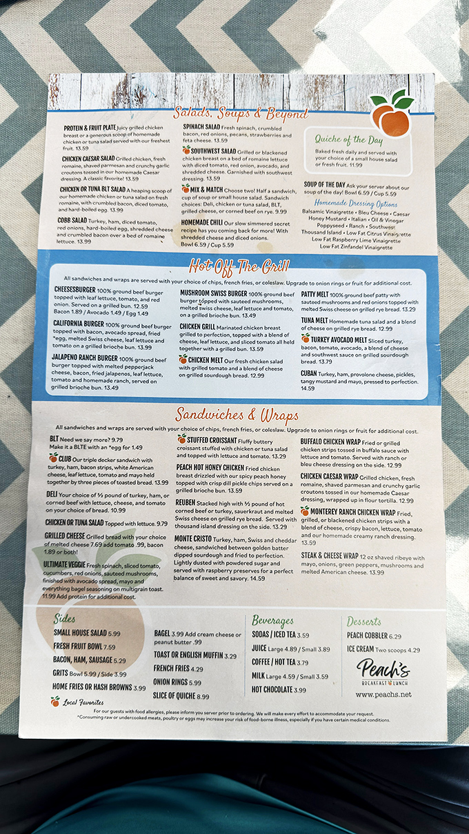 A menu that reads like a love letter to everything your grandmother wished she could make this perfectly.