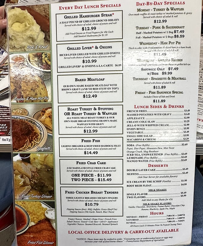 The menu reads like a love letter to classic American dining&mdash;where daily specials aren't trendy inventions but time-tested crowd pleasers.