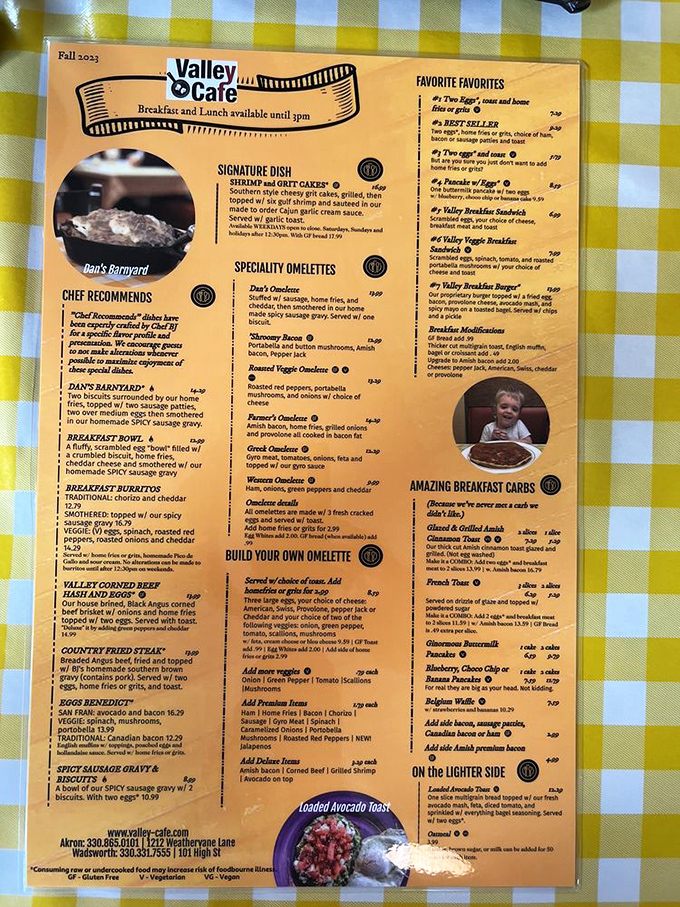 The menu reveals the star attraction &ndash; shrimp and grits that would make a Southern grandma nod in approval.