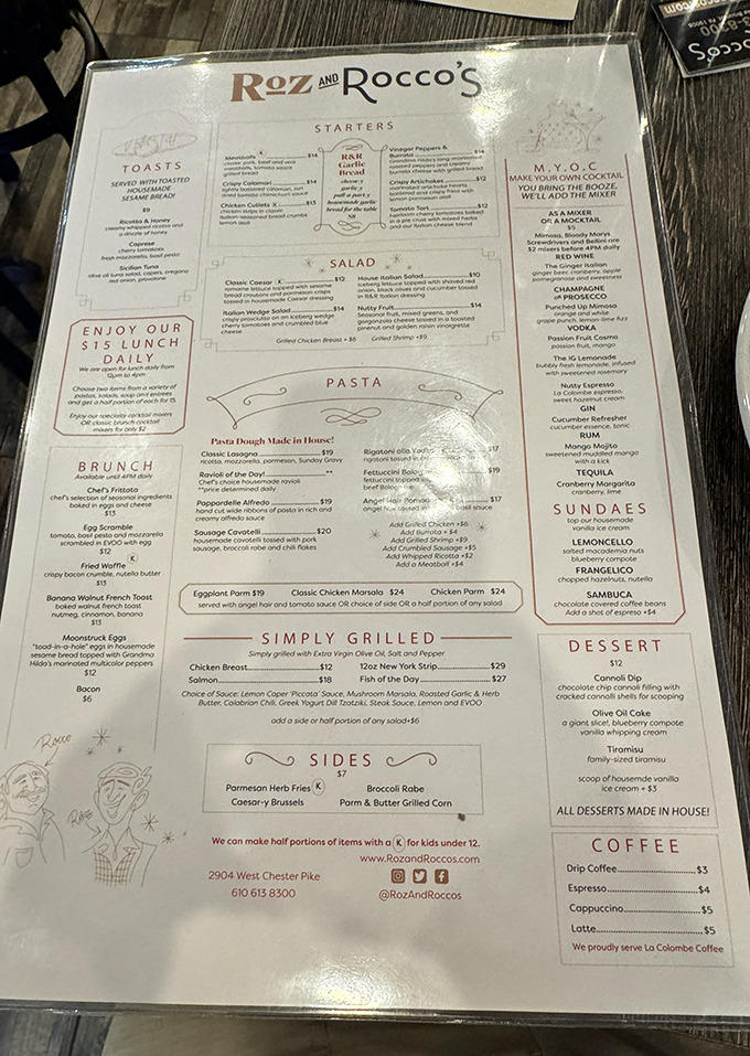 The menu that launched a thousand satisfied sighs and happy food comas.