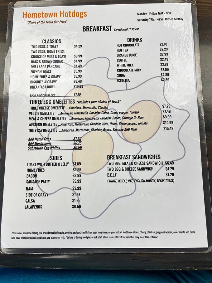 The breakfast menu reveals the secret to Hometown's morning magic &ndash; classic comfort foods served without pretension but with plenty of heart.