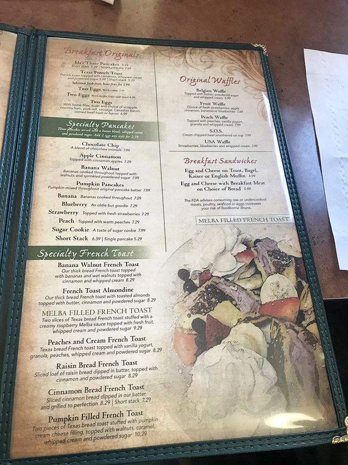 This menu isn't playing culinary Mad Libs with fusion buzzwords—it's a love letter to breakfast classics executed with the respect they deserve.