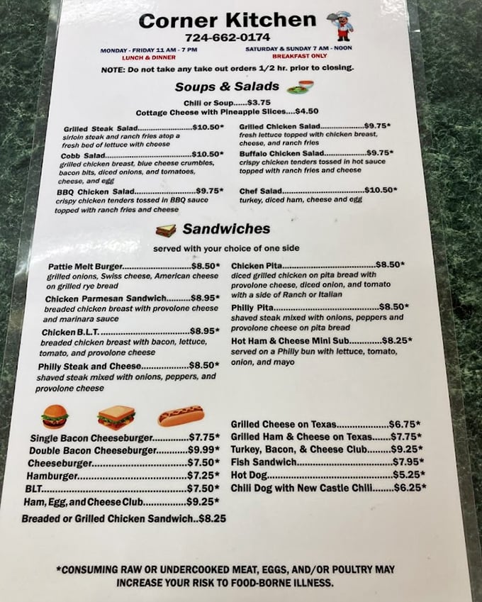 The menu tells the real story - straightforward American classics at prices that won't make your wallet weep. This is the antithesis of pretentious dining.