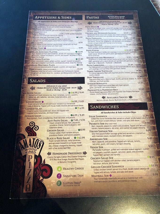 This menu isn't just a list of options&mdash;it's a roadmap to flavor country, with each description promising a delicious adventure.