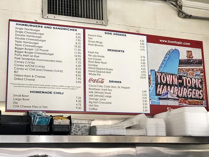 The menu board&mdash;a sacred text of comfort food scripture. No fancy descriptions needed when the food speaks this eloquently.