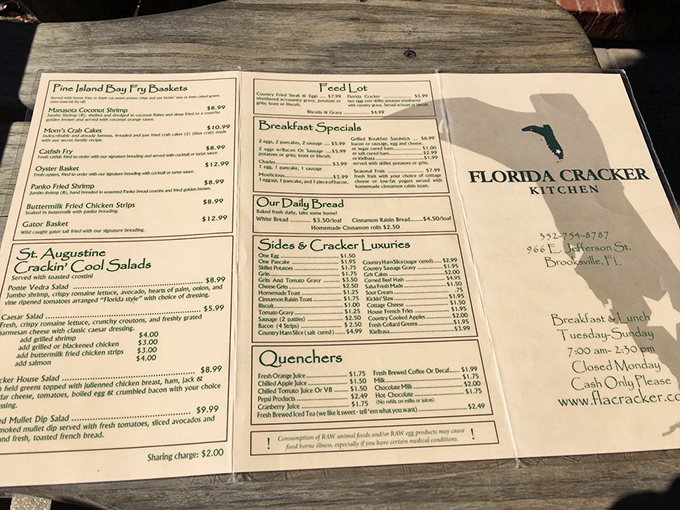 This menu isn't just a list of dishes&mdash;it's a culinary roadmap to Florida's agricultural heritage, from Pine Island Frog Legs to Cracker Benedict.