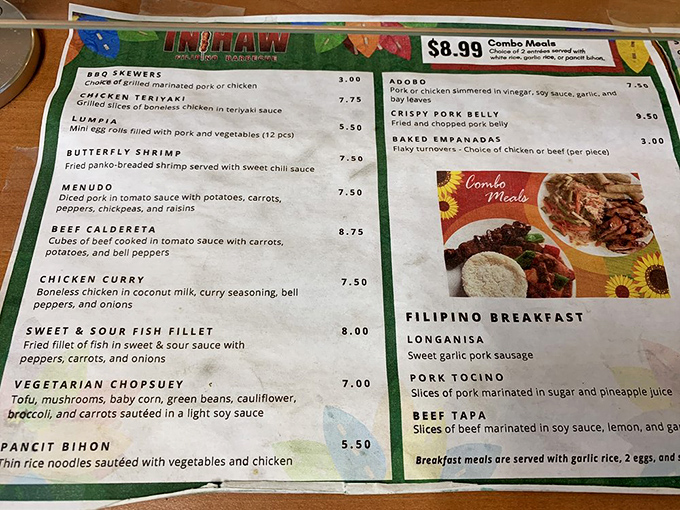 This menu reads like a passport to flavor country. Each description promises a journey worth taking, no TSA pat-down required.