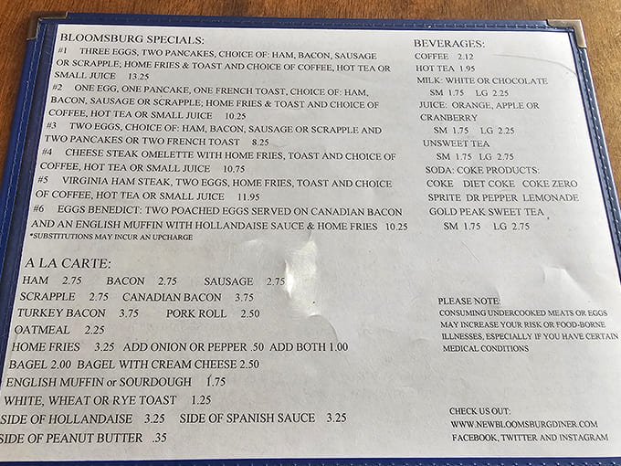 Menu treasure map where "#6" marks the spot for Eggs Benedict gold &ndash; the holy grail of breakfast seekers.