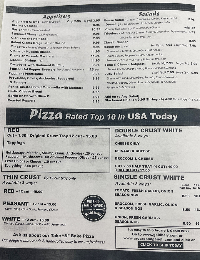 This menu isn't just a list of food&mdash;it's a declaration of pizza independence from New York and Chicago.