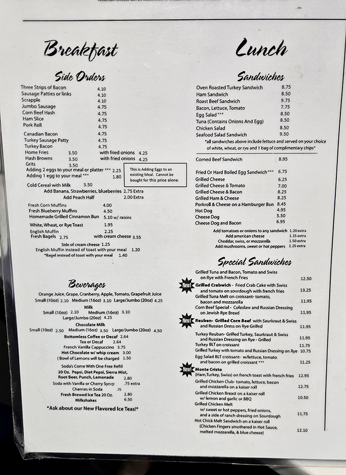 This menu isn't trying to reinvent the wheel&mdash;it's perfecting it with breakfast classics and lunch favorites that have stood the test of time.