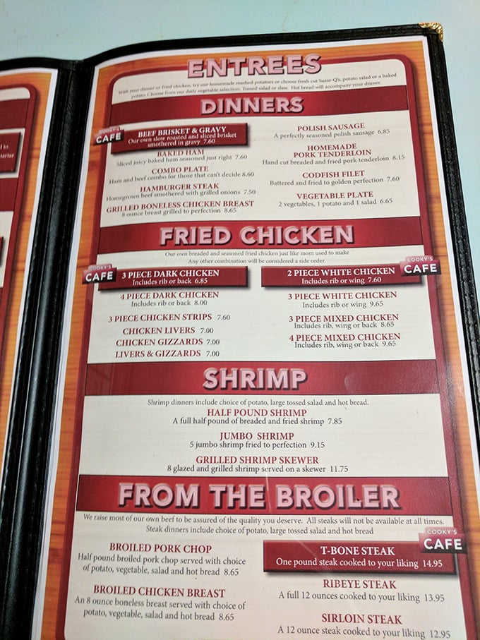 The menu tells the real story &ndash; this isn't fancy food, it's honest food. The kind that makes you want to loosen your belt before you even order.