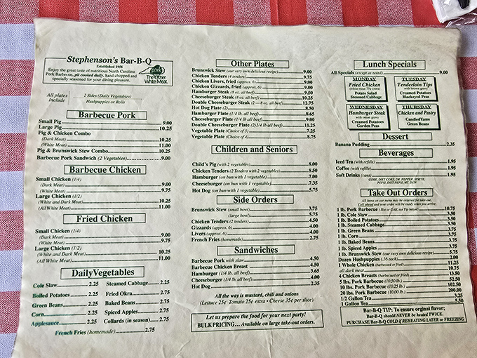 This menu isn't just a list of options&mdash;it's a family tree of Southern comfort, with each dish related by smoke and tradition.
