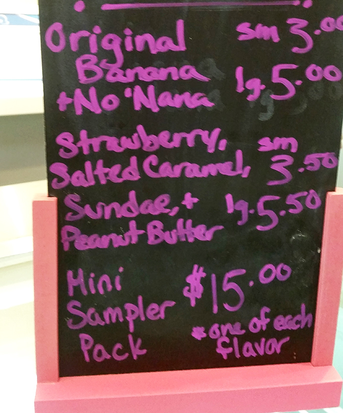 The menu board's bright pink lettering promises banana pudding nirvana. Like reading love letters from dessert itself.
