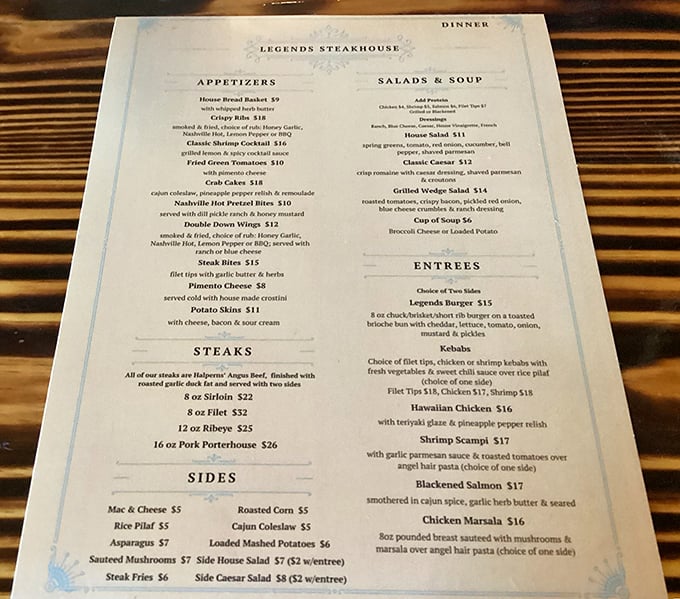 This menu isn't trying to win a poetry contest &ndash; it's making a straightforward promise of carnivorous delight that it fully intends to keep.