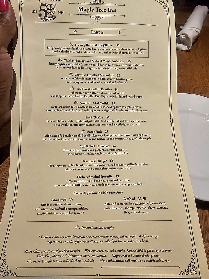The menu reads like a love letter to Louisiana, with each dish whispering sweet nothings about butter and spice.