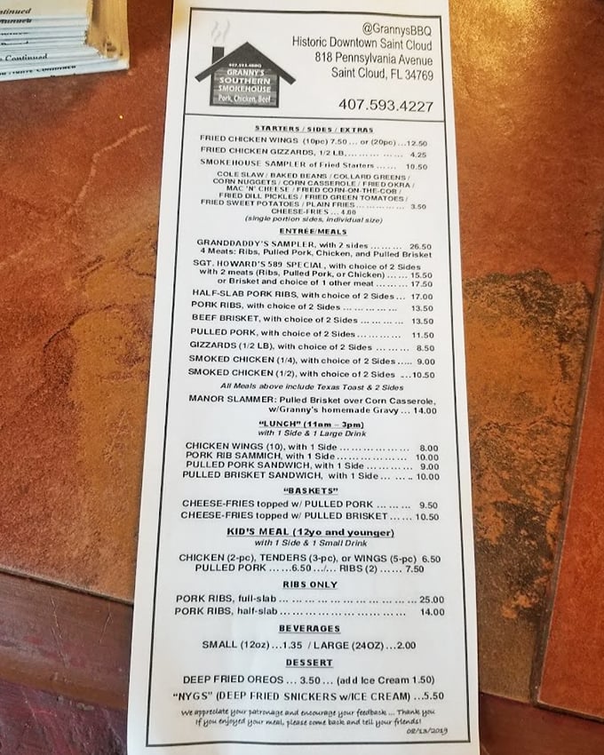 This menu isn't just a list&mdash;it's a roadmap to happiness. The "Manor Slammer" sounds like it should require a permission slip.