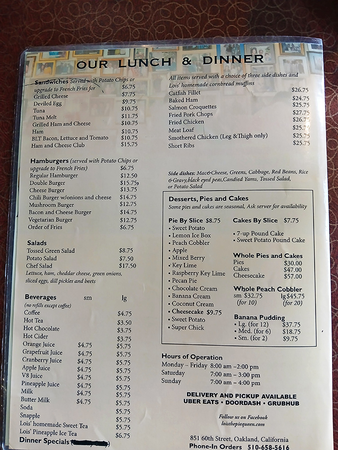 The menu reads like a love letter to Southern cooking&mdash;each item promising the kind of satisfaction that makes you close your eyes on the first bite.