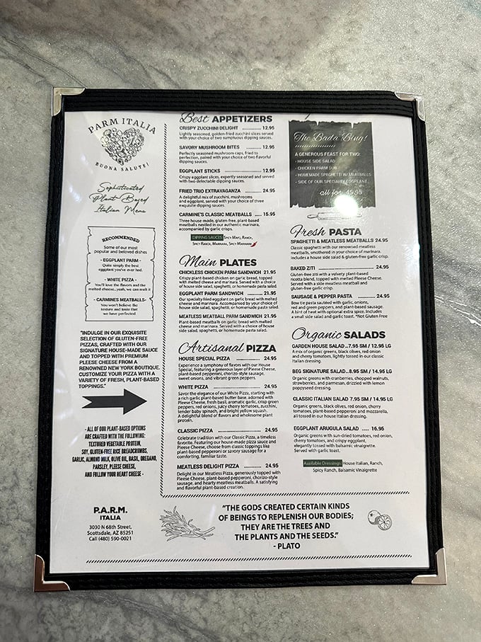 P.A.R.M. Italia's menu reads like a love letter to plant-based Italian cuisine. Who knew vegetables could sound this seductive?