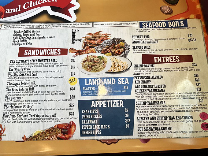 A menu that reads like a love letter to seafood and steak lovers. Decision paralysis has never been so delicious.