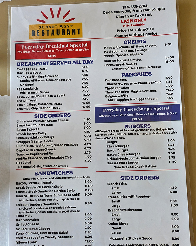 A menu that doesn't need fancy fonts or pretentious descriptions &ndash; just honest food that speaks for itself.