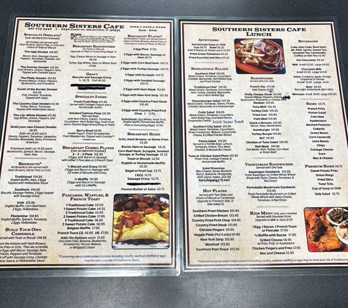 The extensive menu reads like a love letter to Southern breakfast classics, with French toast getting star billing.