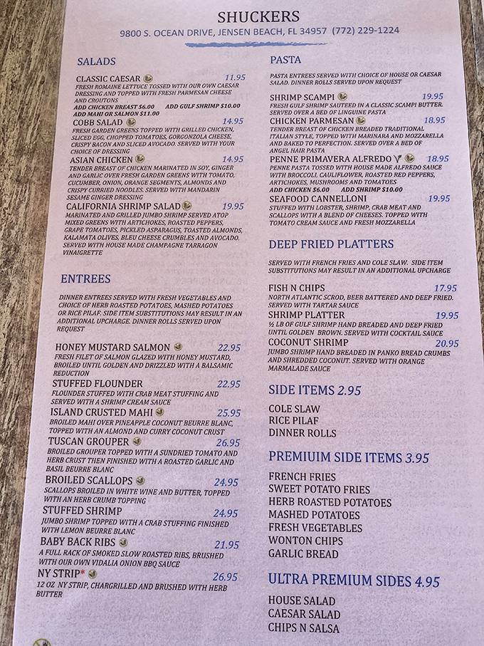 A menu that reads like a love letter to the sea. Each dish tells a story of Florida's coastal abundance.