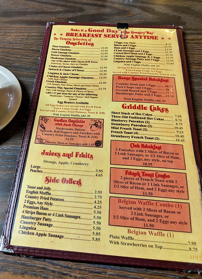 This menu isn't just a list of options—it's a roadmap to happiness. The "Make it a Good Day" header isn't just cute, it's a guarantee.