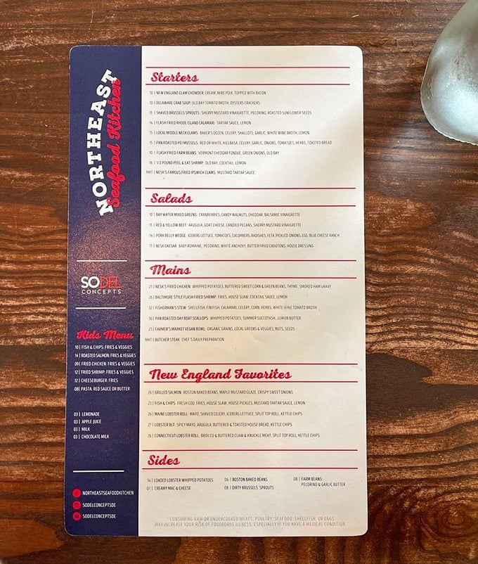 This menu reads like a love letter to New England classics. I've dog-eared every page of my food bucket list just looking at these offerings.