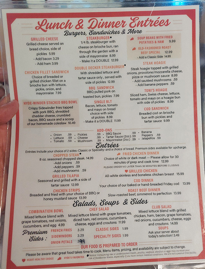 Hyde's menu reads like a love letter to American comfort food classics&mdash;each item promising the kind of satisfaction that chain restaurants can only dream about.