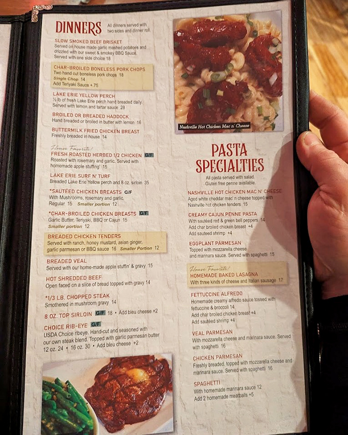 The menu reads like a love letter to Midwest comfort food&mdash;each item promising the kind of satisfaction that makes you plan your next visit.