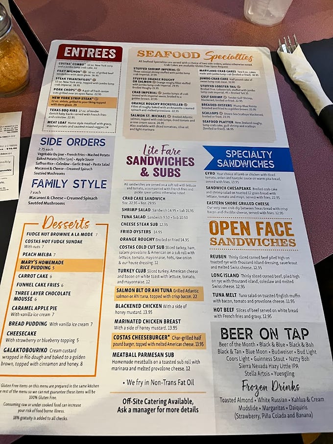 The vibrant red menu board lays out life's important decisions: collard greens with ham, mac & cheese, and the eternal question&mdash;how spicy can you handle it?