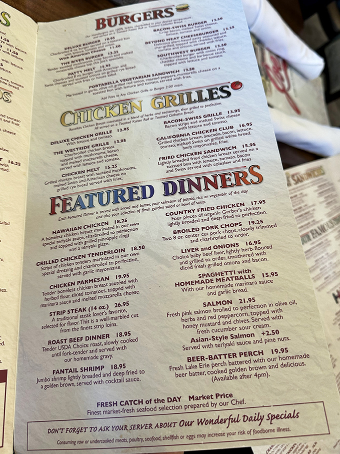 The menu reads like a love letter to classic American comfort food, with each description promising a journey of flavor. 
