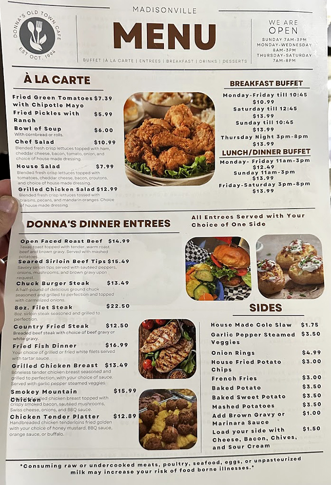 A menu that doesn't need fancy fonts or pretentious descriptions. When the food speaks this loudly, the menu just needs to get out of the way.