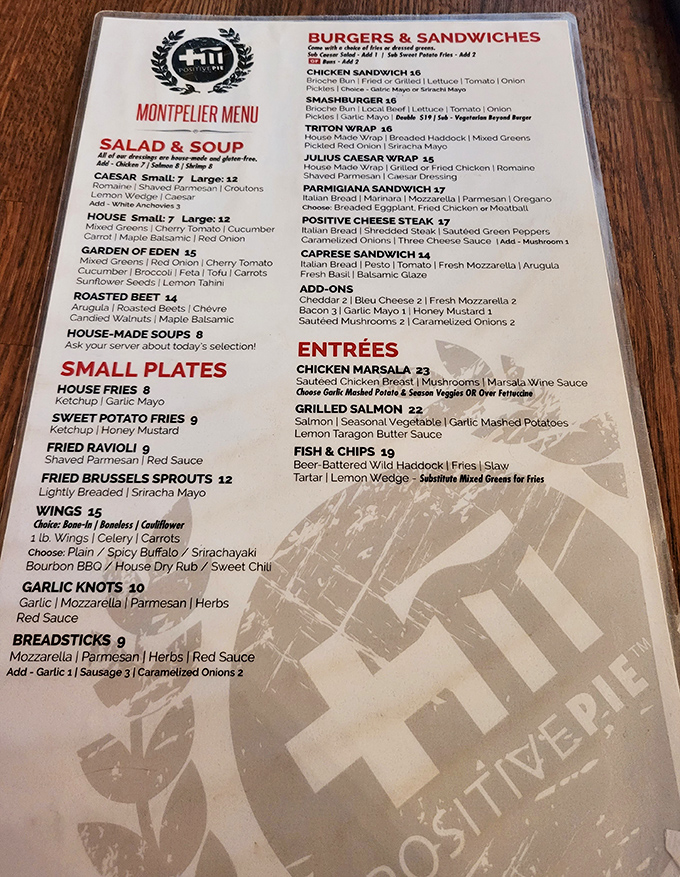 While this appears to be a menu from another establishment, Angelo's own menu is equally tempting with Italian classics and Philly favorites.