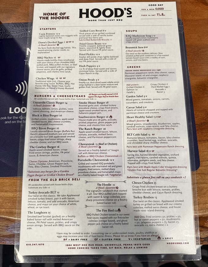 This well-worn menu tells stories of countless Florida mornings, offering everything from build-your-own breakfast sandwiches to hot lunches that grandmother would approve.