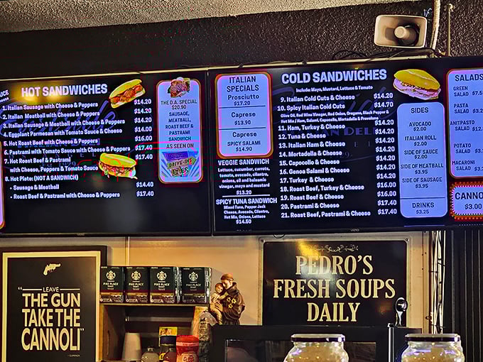 The menu board reads like Italian poetry &ndash; each sandwich a verse, each special a sonnet to the art of eating well.