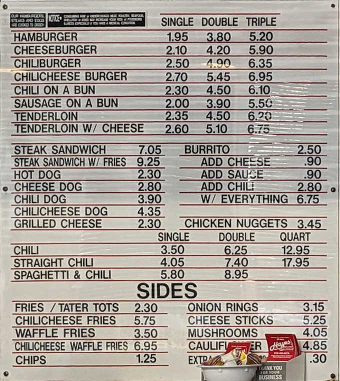 A menu board that tells you everything you need to know: life's complicated enough, but ordering shouldn't be.