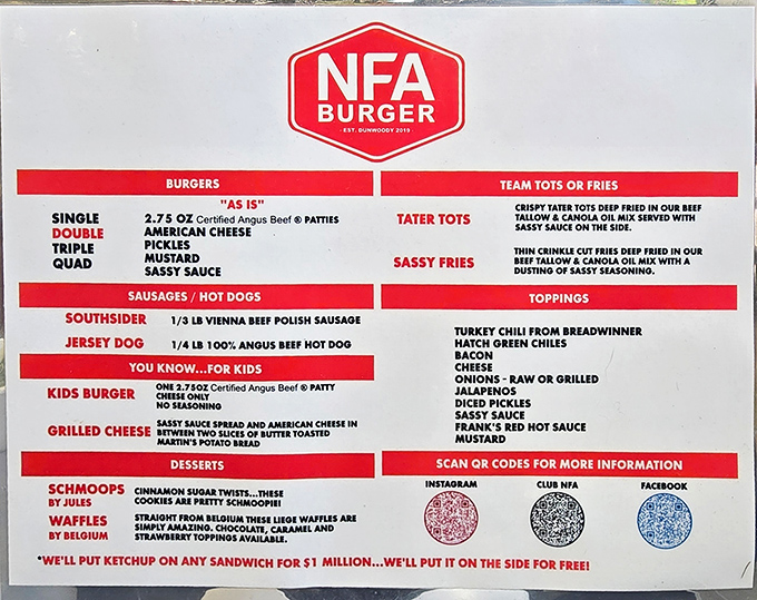 A menu that doesn't need novels of description. When you're this confident in your food, brevity becomes a virtue.