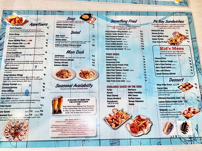 The menu reads like a love letter to Louisiana, with everything from seafood boils to Po' Boys tempting your taste buds.